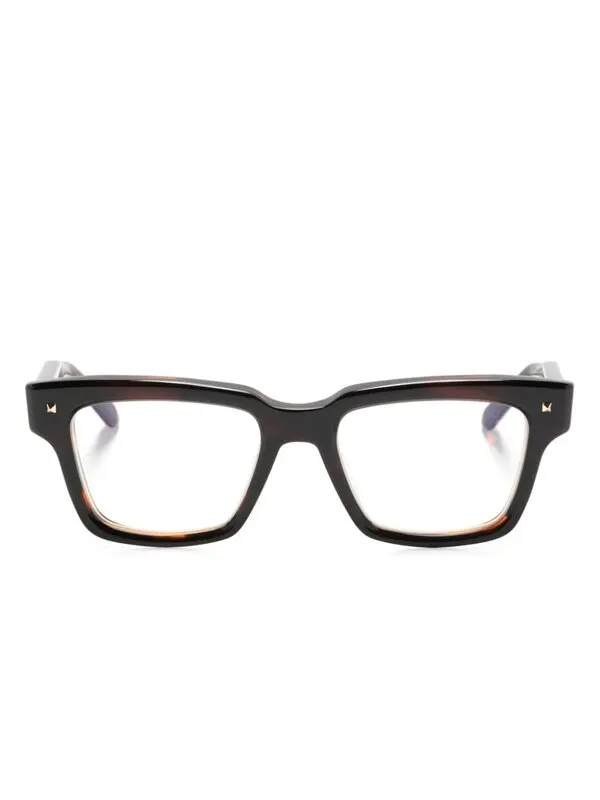 Valentino Garavani Xxii Rectangle-frame Glasses - Brown