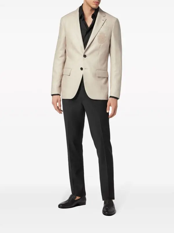 BILLIONAIRE Logo-patch Single-breasted Blazer