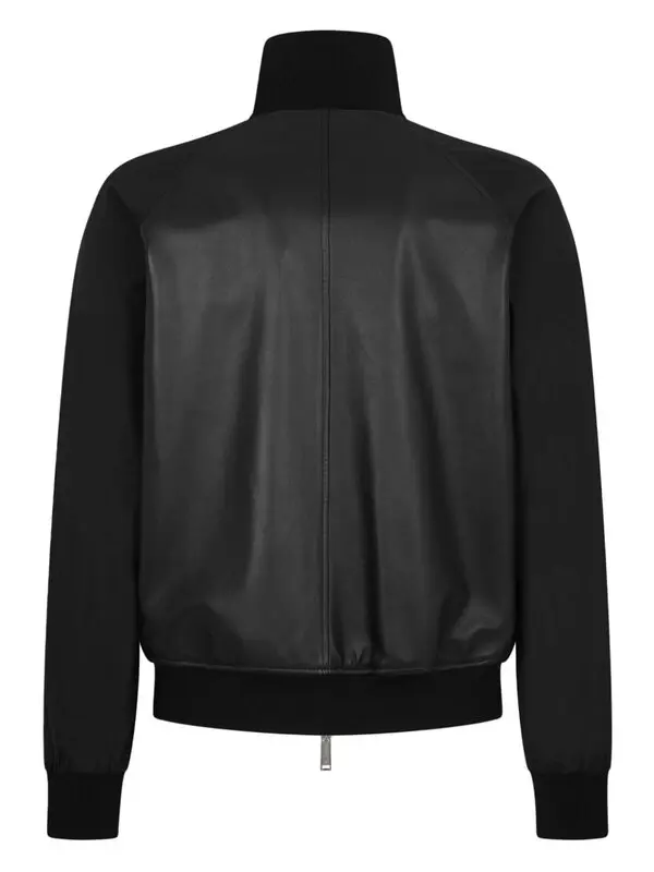 Dsquared2 Panelled Leather Track Jacket