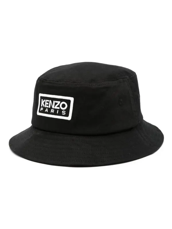 Kenzo Embroidered Logo Bucket Hat - Black