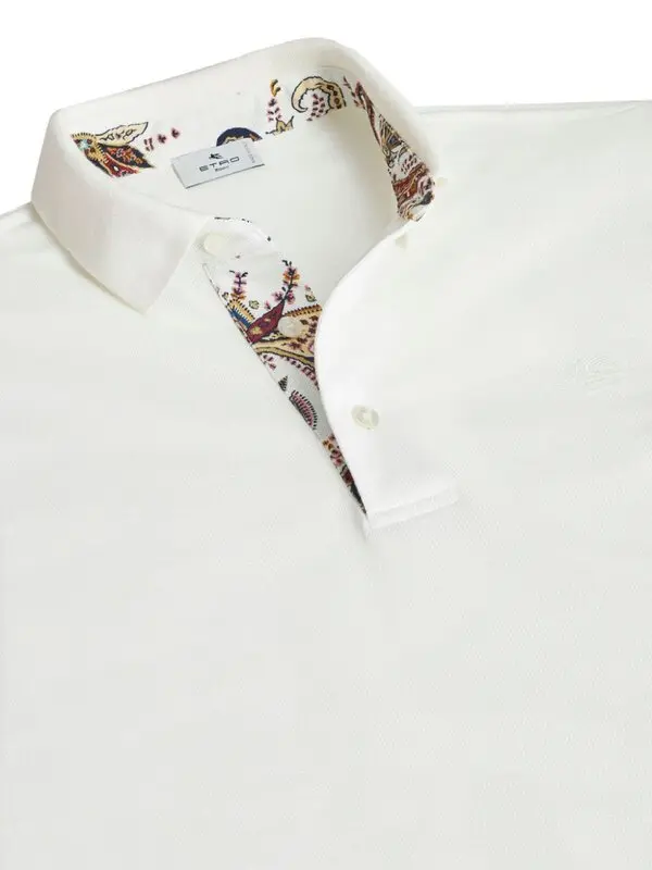 Etro Pegaso-embroidered Cotton Polo Shirt - White