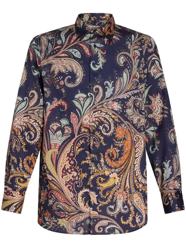 Etro Paisle- Print Cotton Shirt