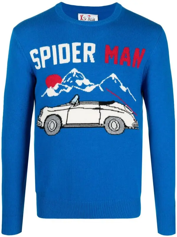 MC2 SAINT BARTH Spider Knitted Jumper - Blue