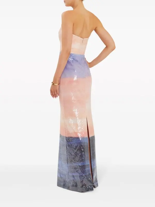 Rebecca Vallance Oriana Sequinned Ombré Gown