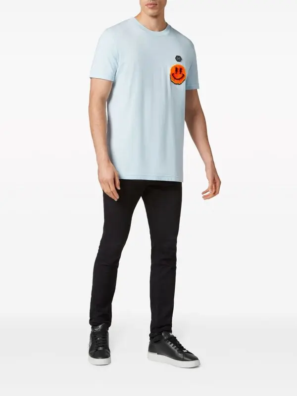 Philipp Plein Smile Cotton T-shirt - Blue