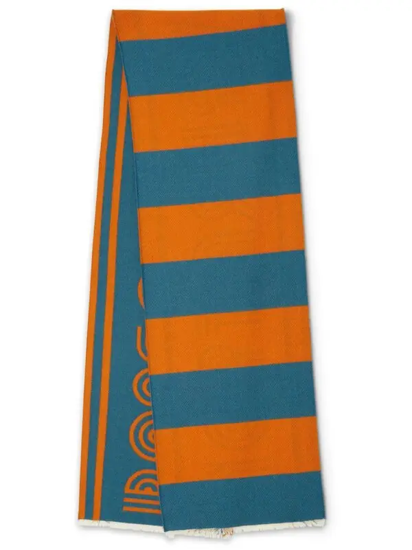 La DoubleJ Raise Your Vibration Striped Scarf - Green