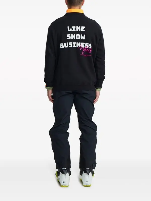 Aztech Mountain No Biz Slogan-print Sweatshirt