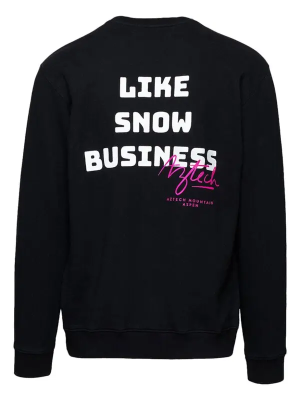 Aztech Mountain No Biz Slogan-print Sweatshirt