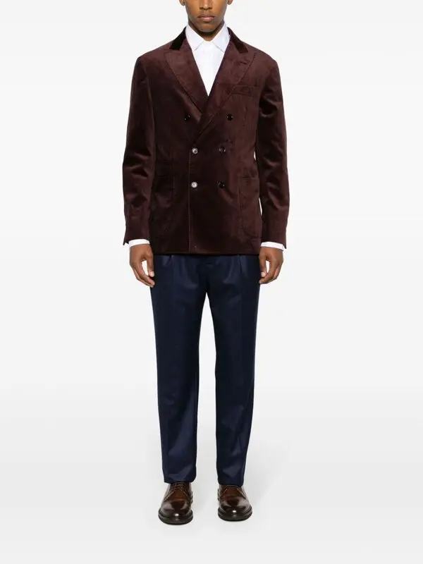 Brunello Cucinelli Inverted-pleat Tailored Trousers - Blue