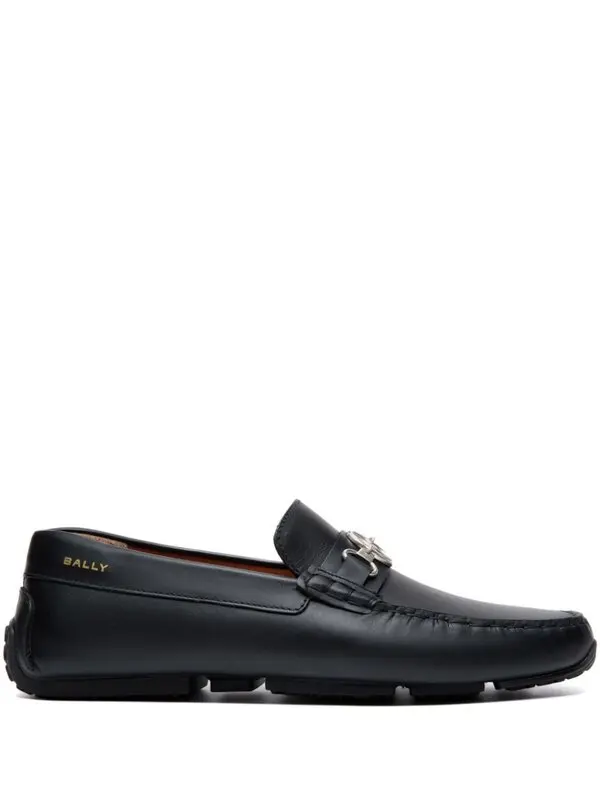 Bally Logo-plaque Leather Loafers