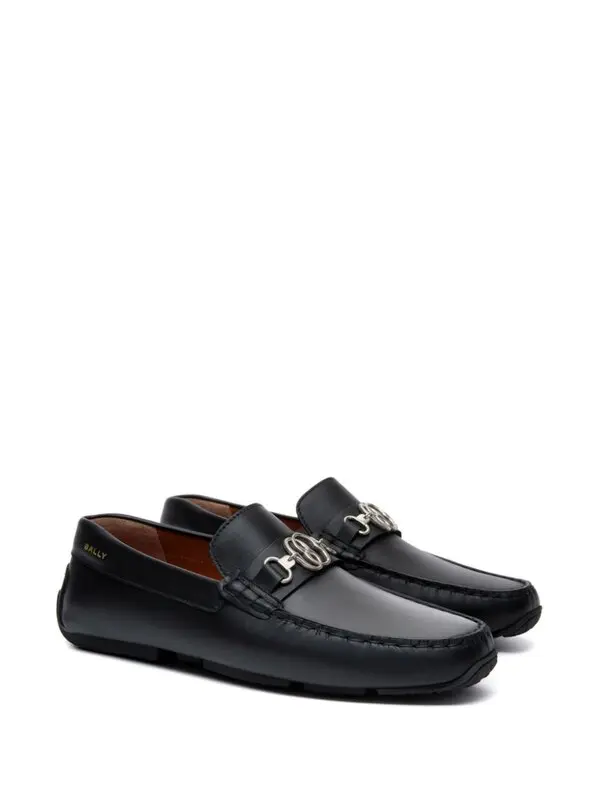 Bally Logo-plaque Leather Loafers