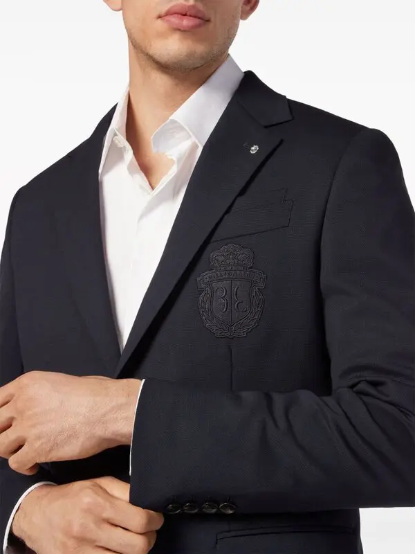 BILLIONAIRE Logo-patch Single-breasted Blazer