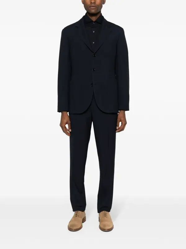 Brunello Cucinelli Spread-collar Cotton Shirt - Blue