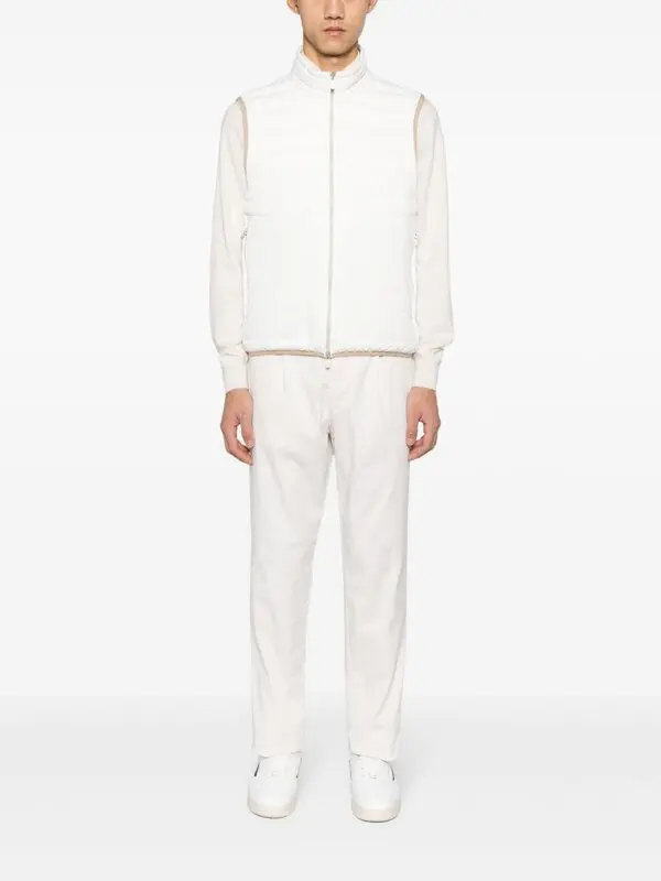 Brunello Cucinelli Zip-up Padded Gilet - White