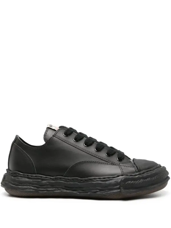 Mihara Yasuhiro Peterson Leather Sneakers - Black