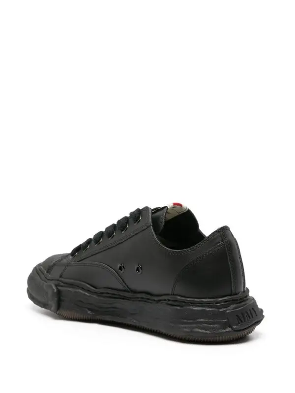 Mihara Yasuhiro Peterson Leather Sneakers - Black