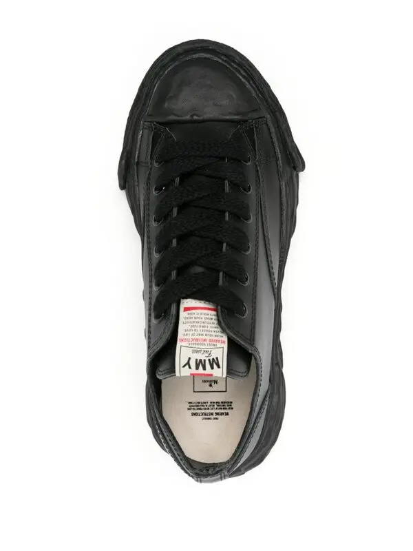Mihara Yasuhiro Peterson Leather Sneakers - Black