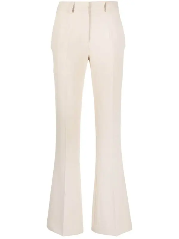 BLANCA VITA Flared Crepe Trousers