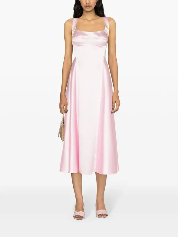 ATU BODY COUTURE Square-neck Satin Maxi Dress - Pink