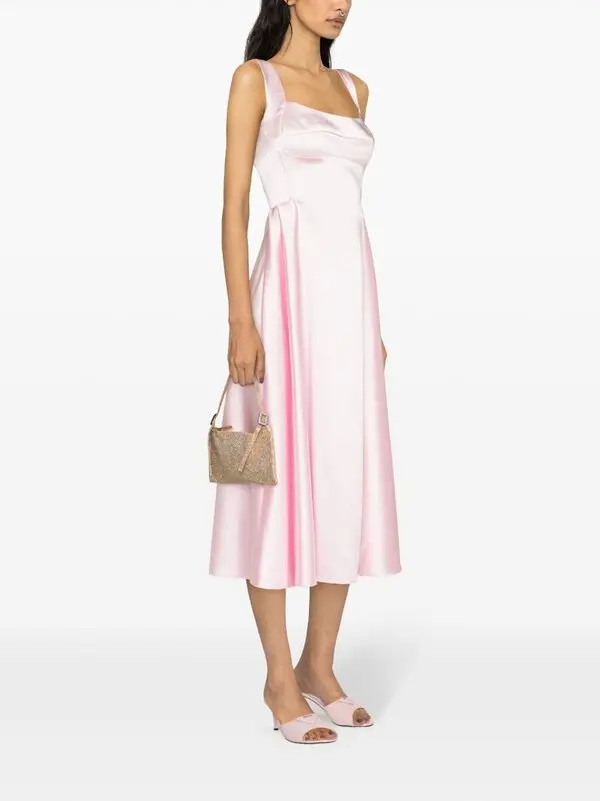 ATU BODY COUTURE Square-neck Satin Maxi Dress - Pink