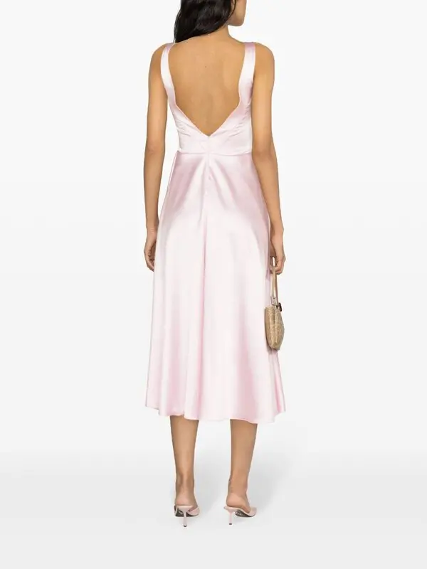 ATU BODY COUTURE Square-neck Satin Maxi Dress - Pink
