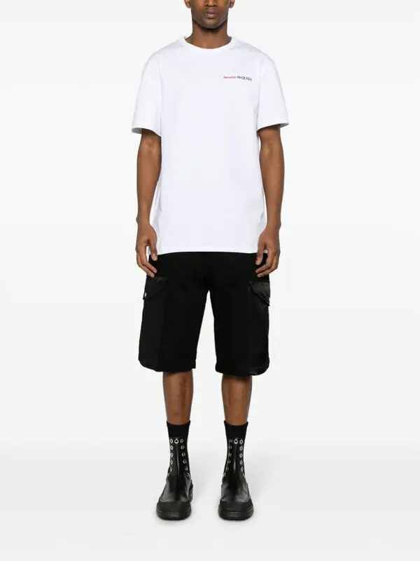 Alexander McQueen Embroidered-logo Cotton T-shirt