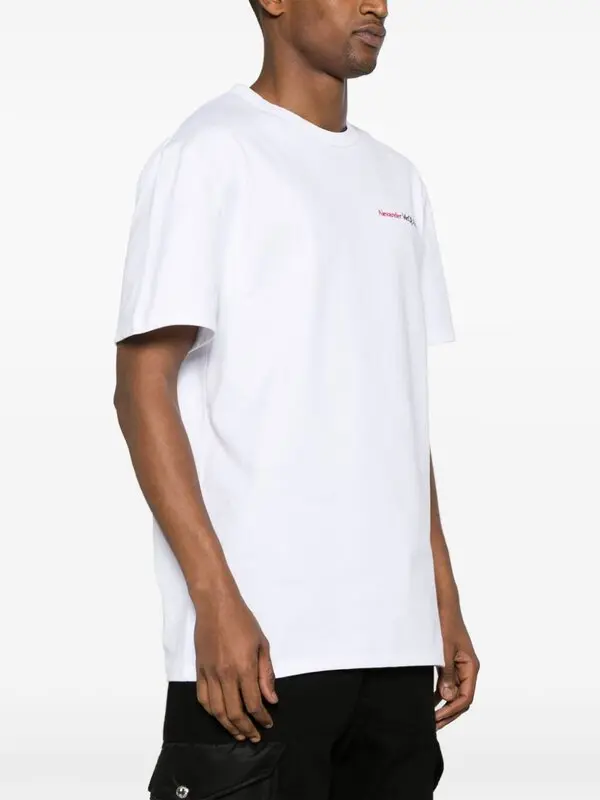Alexander McQueen Embroidered-logo Cotton T-shirt