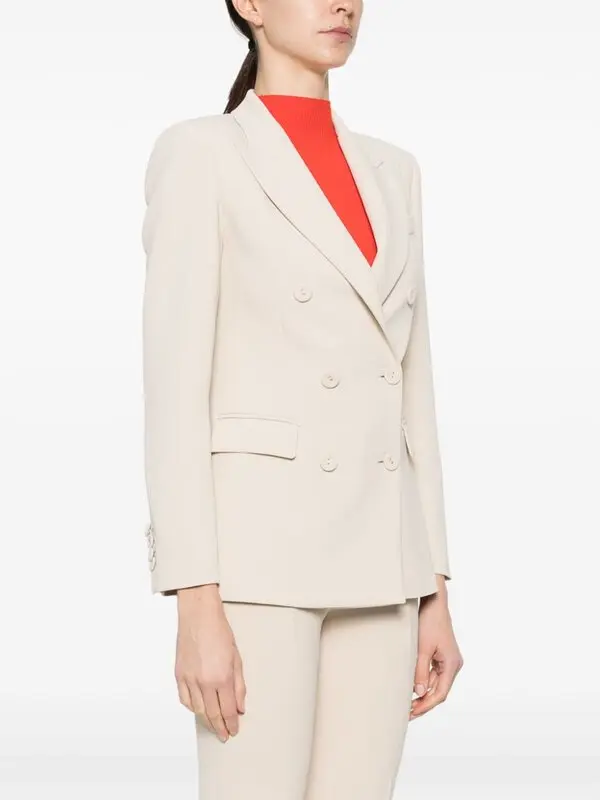BLANCA VITA Double-breasted Blazer - Neutrals