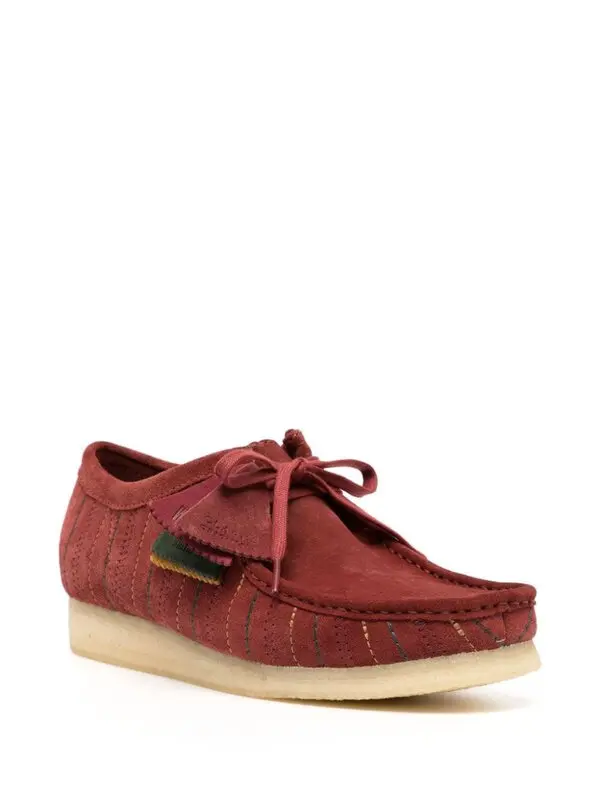 Clarks Wallabee Suede Lace-up Shoes - Red
