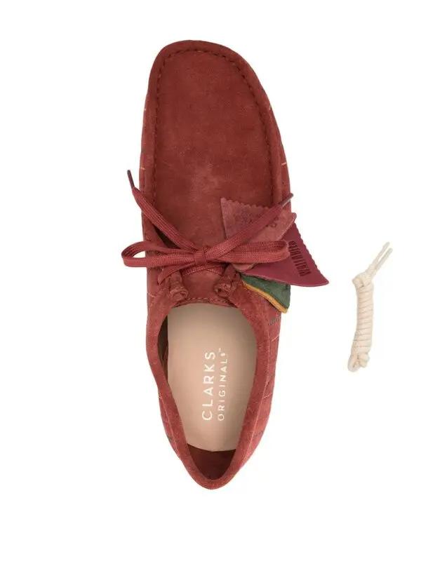 Clarks Wallabee Suede Lace-up Shoes - Red