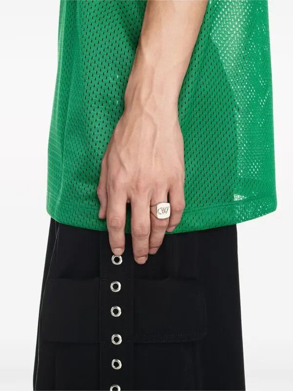 Off-White Embossed Signet Ring