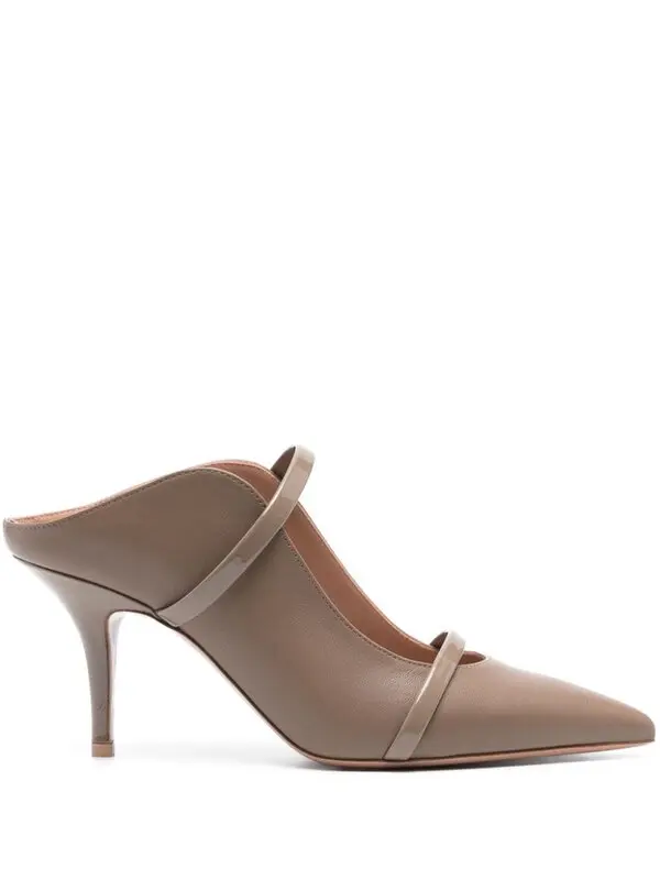 MALONE SOULIERS Maureen 70mm Leather Mules - Neutrals