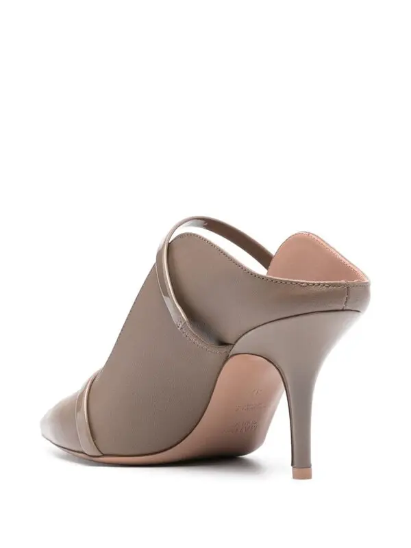 MALONE SOULIERS Maureen 70mm Leather Mules - Neutrals