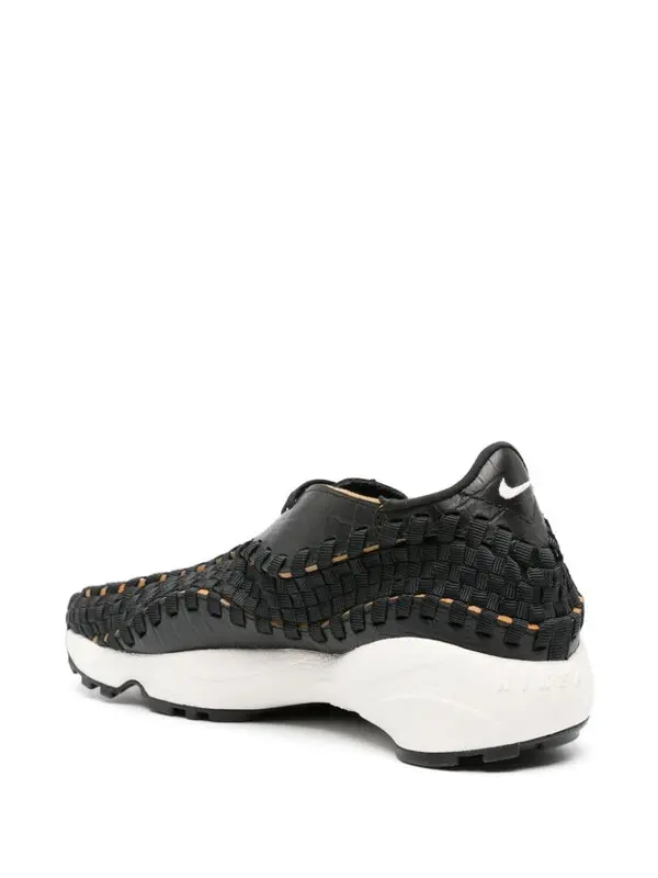 Nike Footscape Woven Leather Sneakers - Black