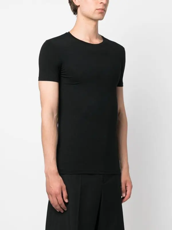 Zegna Short-sleeved Stretch-modal T-shirt - Black