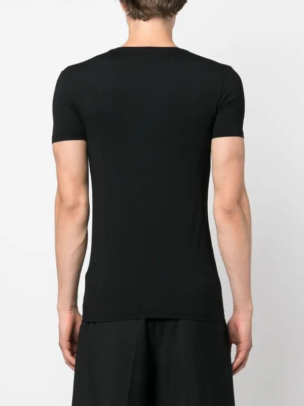Zegna Short-sleeved Stretch-modal T-shirt - Black