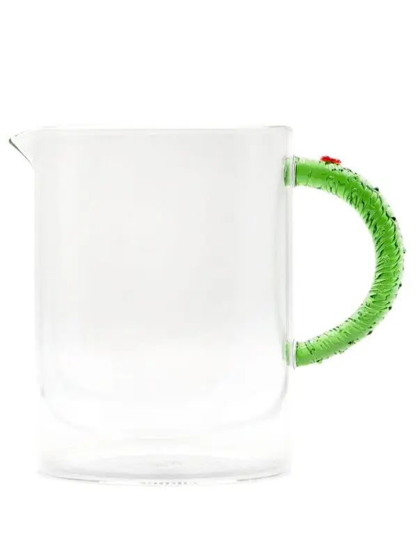 CU I SEEYOU Christmas Garland-handle Glass Pitcher - White