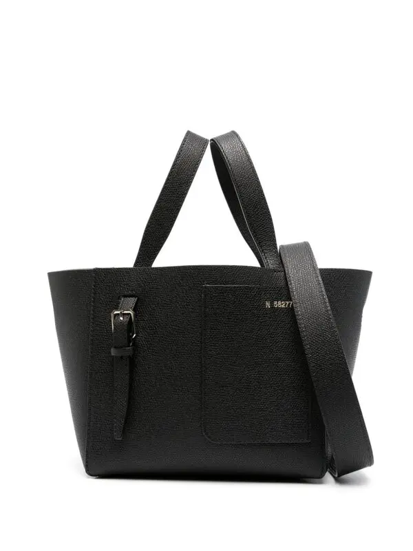 VALEXTRA Soft Bucket Micro Tote Bag - Black