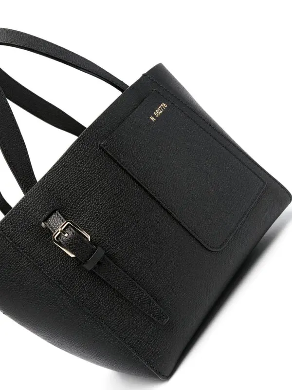 VALEXTRA Soft Bucket Micro Tote Bag - Black