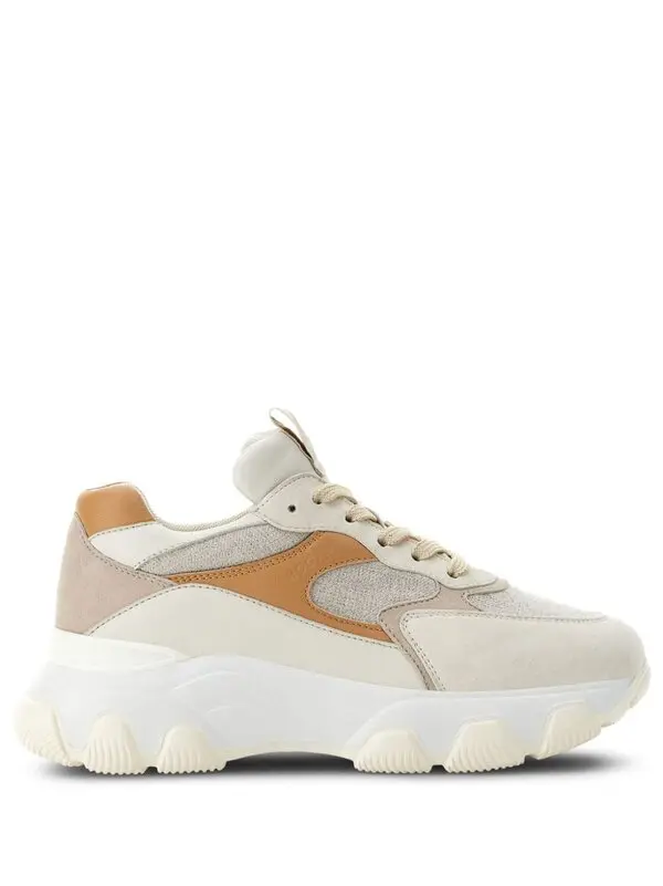 Hogan Hyperactive Panelled Suede Sneakers - Neutrals