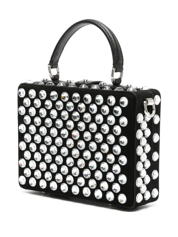 Dolce & Gabbana Dolce Box Rhinestone-embellished Tote - Black