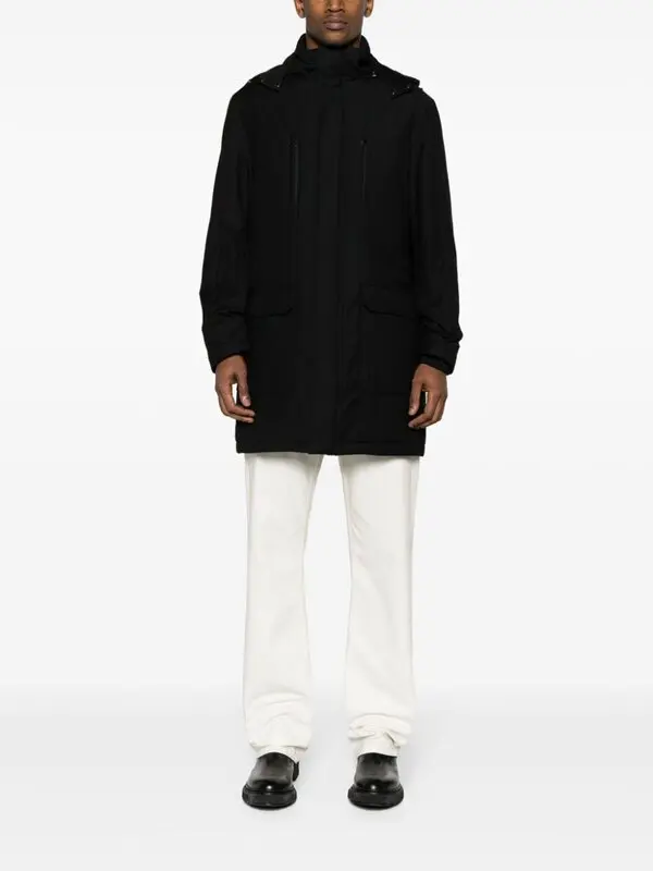 Corneliani High-neck Padded Coat - Black