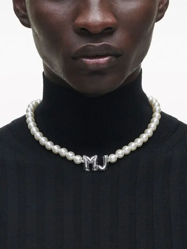 Marc Jacobs Logo-lettering Pearl Necklace