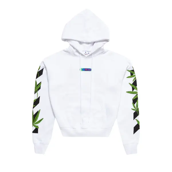Off-White Weed Arrows Over Hoodie - White