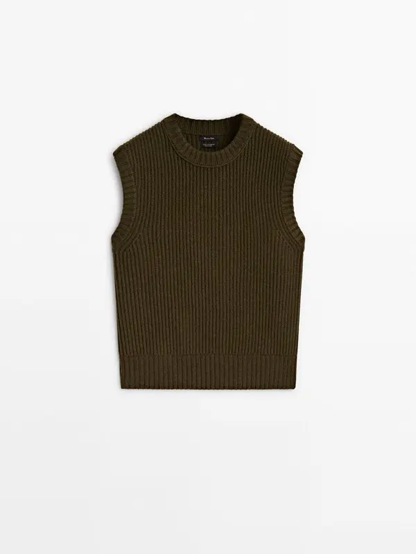 Massimo Dutti Wool-blend Knit Vest