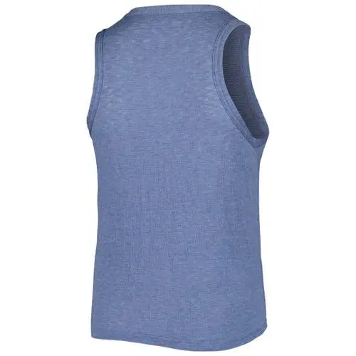 SOFT AS A GRAPE Cleveland Guardians High Neck Tri-blend Tank Top