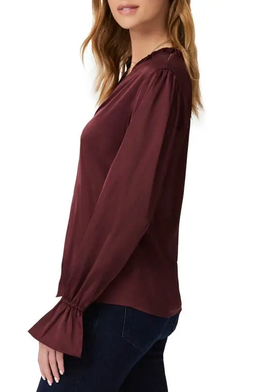 Paige Laurin Satin Top - Dusty Cherrywood