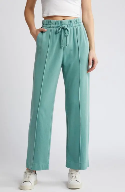 Treasure & Bond Sporty Crop Pants - Green Seaglass