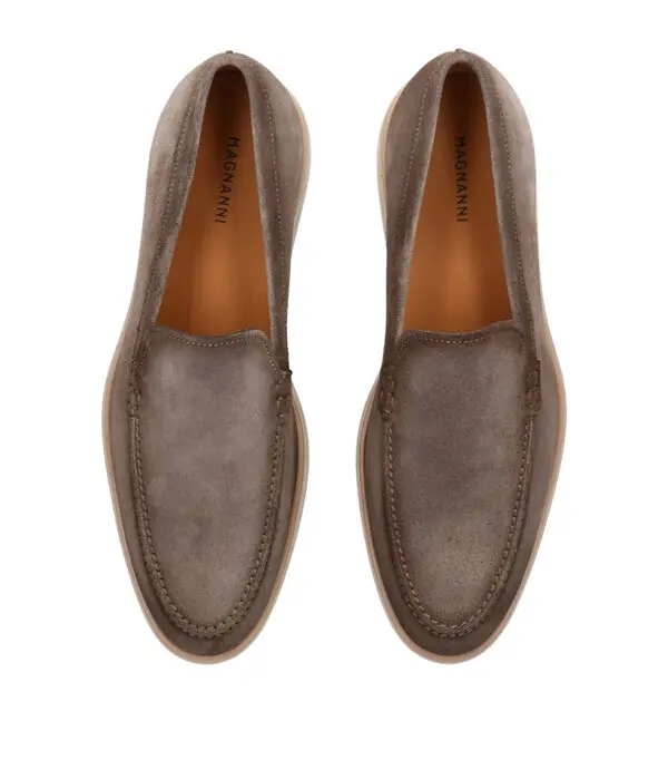 Magnanni Leather Loafers - Grey