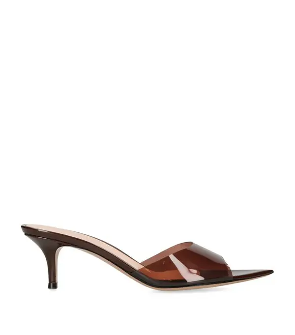 GIANVITO ROSSI Glass Vernice Heeled Mules
